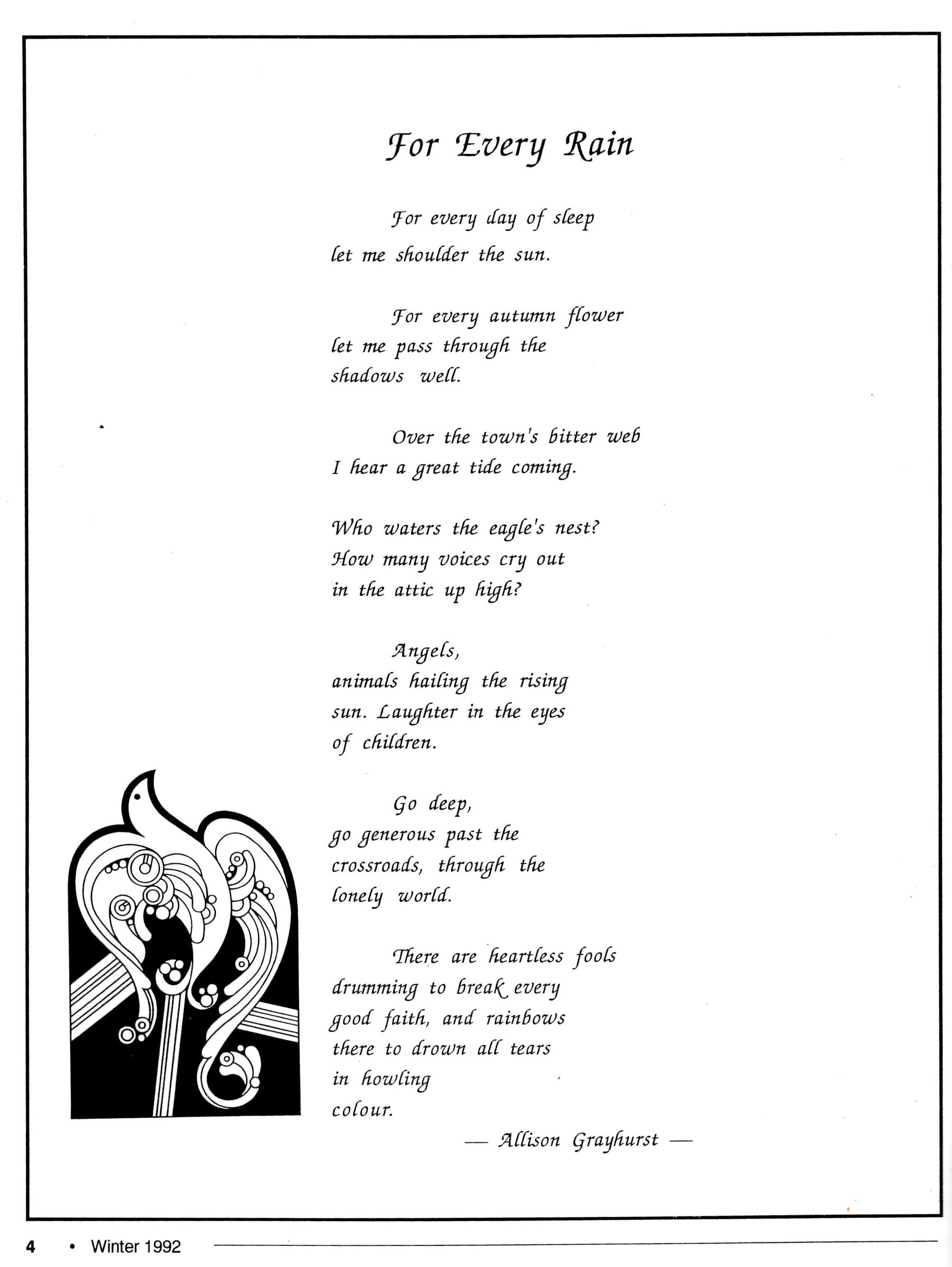 For Every Rain | Allison Grayhurst